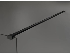 Mexen Kioto sprchová zástěna WALK-IN 8mm, 140x200 cm, sklo šedé-profil černý, 800-140-101-70-40