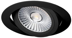 PANLUX Výklopný LED podhled VP COB bodovka 18W, kulatý černý - teplá bílá