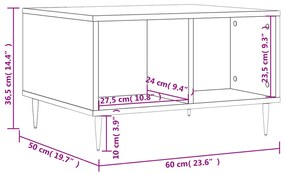 Konferenční stolek 60x50x36,5 cm kompozitní dřevo - Default Title