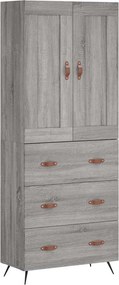 Skříň highboard šedá sonoma 69,5 x 34 x 180 cm kompozitní dřevo 3199727