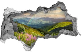 Wallmuralia Nálepka fototapeta 3D výhled Horská krajina 95x73 cm