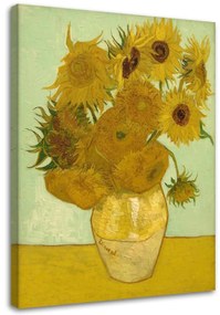 Obraz na plátně, REPRODUKCE Slunečnice - V. van Gogh - 80x120 cm