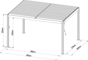 LANIT PLAST, s.r.o. hliníková pergola LANITPLAST BIOCLIMATIC 43 BASIC LG4293