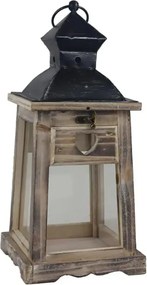 Dřevěná lucerna D7217/A - výška 35 cm