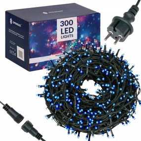 LED světelný řetěz - 25,5m, 300LED, IP44, modrá