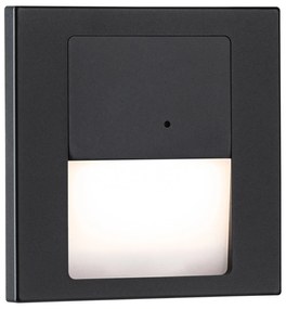 Paulmann 80004 Tsaro leader, svítidlo do stěny se senzorem, 1W LED 2700K, matná černá, 8x8cm