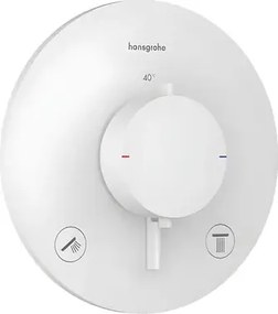 Hansgrohe Termostatická baterie pod omítku matná bílá / Pro 2 spotřebi