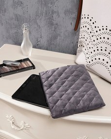 Pouzdro na tablet Velvet barva šedá látka lesklé, sametová