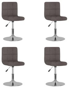 Petromila Swivel Dining Chairs 4 pcs Taupe Fabric (334218×2)
