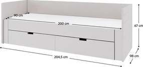 Rozkládací postel, kašmír, 90/180x200, ANTONY Kondela 0000416623