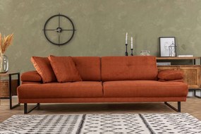 Designová 3-místná sedačka Vatusia 239 cm oranžová