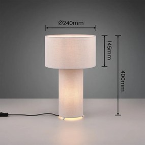 Světle šedá stolní lampa (výška 40 cm) Bale – Trio