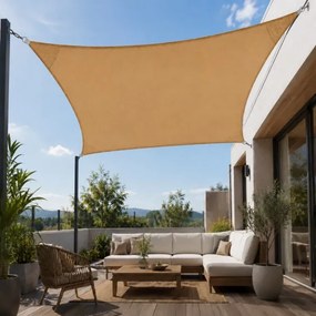 Stínící plachta celta čtverec 5x5m 10189 písková 200g/m
