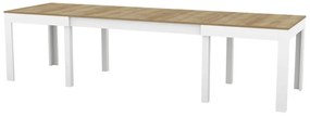 SZYNAKA Trendline Jídelní stůl rozkládací - VENUS, 160/206/253/300x90, dub riviéra/matná bílá