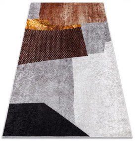 Kusový koberec pratelný MIRO 52100.801 Geometrický protiskluzový šedý vícebarevný Rozměr: 80x150 cm