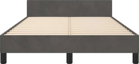 Rám postele bez matrace tmavě šedá 120 x 200 cm samet 3125685
