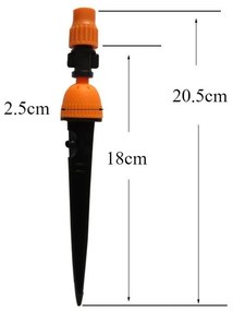 Tryska zavlažovací s regulací, s kolíkem 14 cm