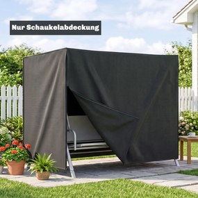 Outsunny Hollywoodský kryt na houpačku Vodotěsný ochranný kryt na zahradní houpačku s UV ochranou Oxford černý 220 x 125 x 172 cm | Aosom.de