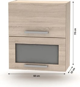 Kuchyňská linka 2,4 m, dub sonoma, NOVA PLUS