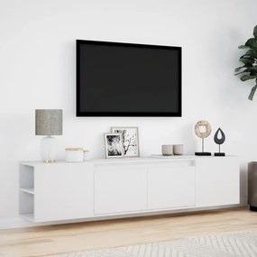 Nástěnná TV skříňka s LED bílá 180 x 31 x 39,5 cm 3307954