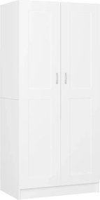 vidaXL Šatní skříň 82,5 x 51,5 x 180 cm dřevotříska [803434] Barva: bílá s vysokým leskem
