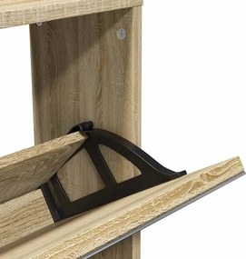 Botník pětipatrový zrcadlo dub 63 x 17 x 169,5 cm 273937