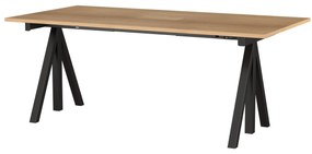 STRING Pracovní stůl Works, Black / Oak, 180 x 90 cm