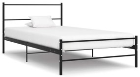 286496 vidaXL Rám postele černý kovový 90 x 200 cm