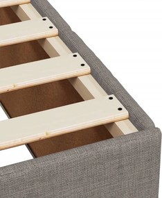 Rám postele bez matrace taupe 140 x 200 cm textil 3284843