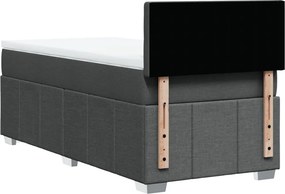 Box spring postel s matrací tmavě šedá 90x190 cm textil 3286938