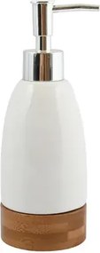 MSV TALLINN dávkovač mýdla bílý / keramika, dřevo / 250 ml