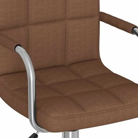 Otočná kancelářská židle hnědá textil 334670