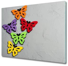 Skleněná krájecí deska Barevné motýly 60x52 cm