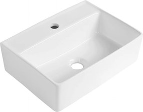 Bruckner Zipser keramické umývátko 43 x 32 cm s otvorem pro baterii bez přepadu bílá 201.102.0