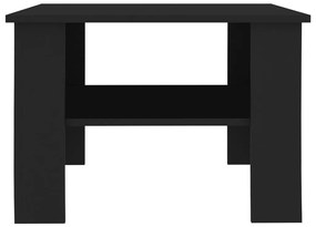 Konferenční stolek černý 60 x 60 x 42 cm dřevotříska - Default Title