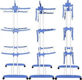 Vertikální sušák na prádlo SPRINGOS MIXER bílo-modrý