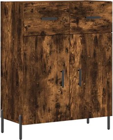 Skříň highboard kouřový dub 69,5 x 34 x 180 cm kompozitní dřevo 3198542