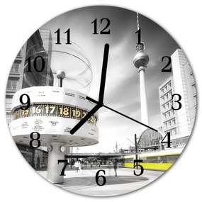 Skleněné hodiny kulaté Berlín