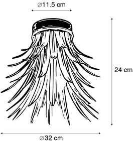 Stropní svítidlo Art Deco zlaté - Wesley