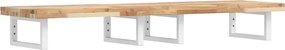 Deska pod umyvadlo nástěnná ocel a masivní akáciové dřevo 3302708
