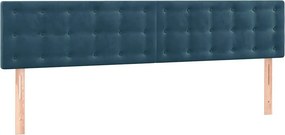 Box spring postel s matrací tmavě modrá 180x200 cm samet 3127749