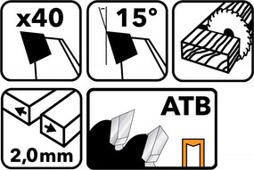 Pilový kotouč na dřevo | TDD-125 × 22.2x40Z