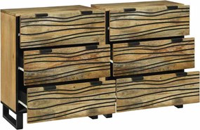 Sestava komody 2 ks Přírodní 120 x 33 x 75 cm 3310040
