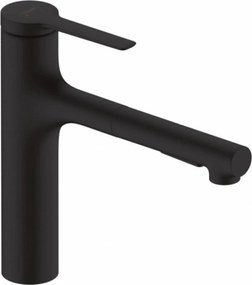 Hansgrohe Zesis M33, dřezová baterie 160, s výsuvnou sprškou, černá matná, 74801670