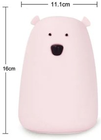 LED RGB Dětská dotyková lampička BEAR LED/0,8W/5V modrá