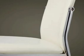 Jídelní židle 6 ks bílé umělá kůže 160258