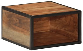 Nástěnný noční stolek 35 x 35 x 20 cm masivní akáciové dřevo - Default Title