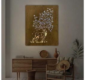 Li-Go "Jelen" světelný obraz 230V 70x100cm provedení povrchu: dub světlý