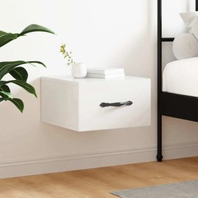 vidaXL Nástěnný noční stolek 35 x 35 x 20 cm [829808] Barva: bílá s vysokým leskem