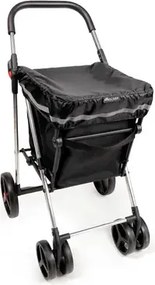 Rolser Poncho Basket reflexní černá / Pláštěnka pro nákupní tašku na k